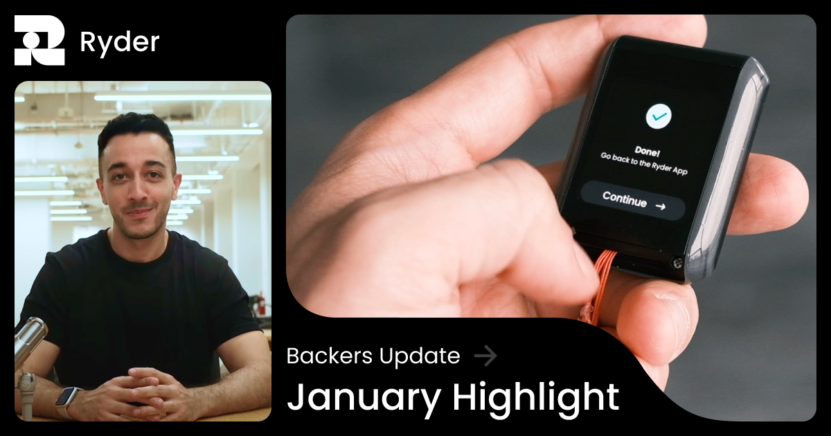 Ryder January Update - Feature Upgrade!